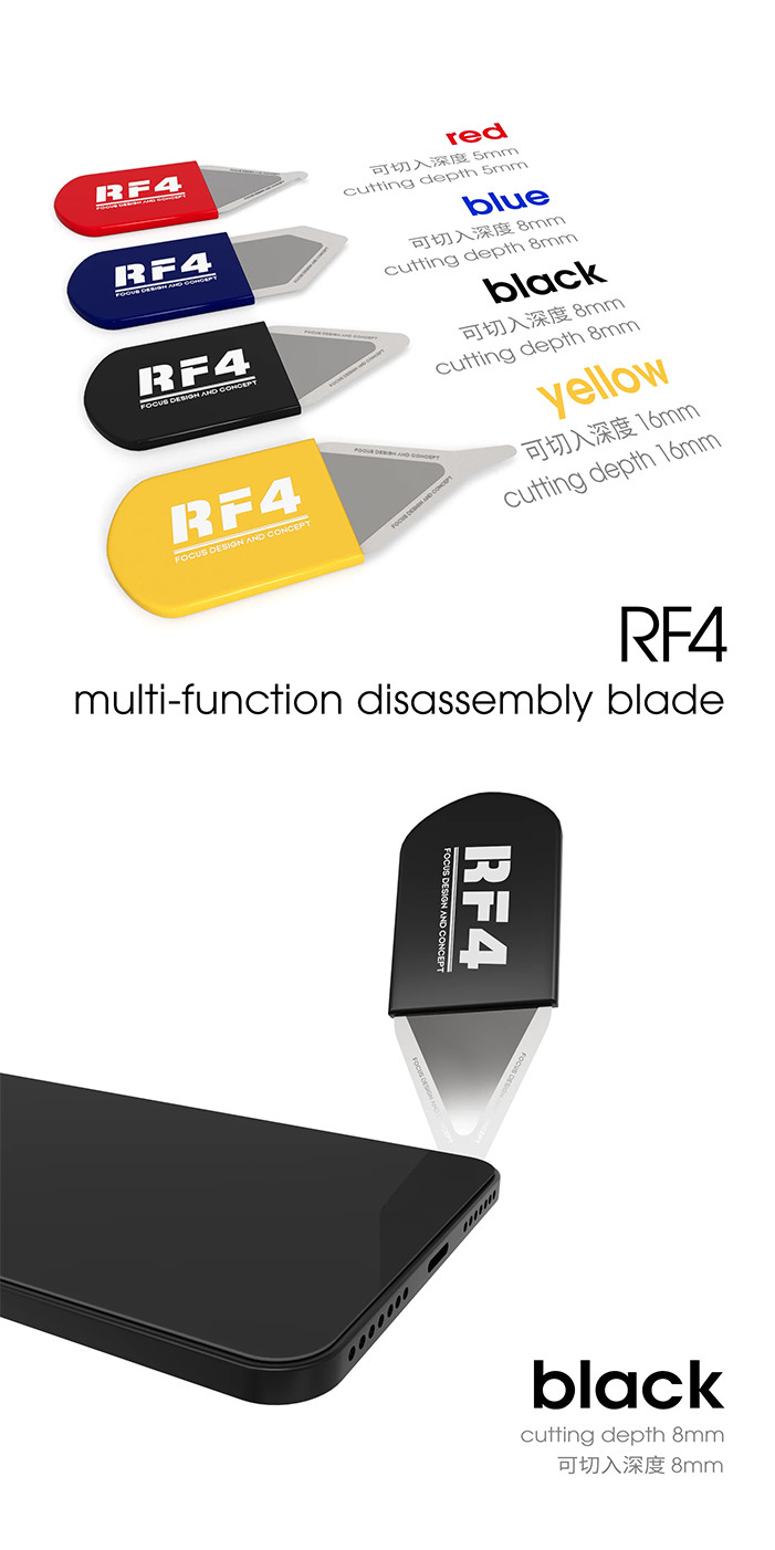 RF4 RF-DA9 4Pcs LCD Screen Opener Tools For Mobile Phone Disassembler 0 ...