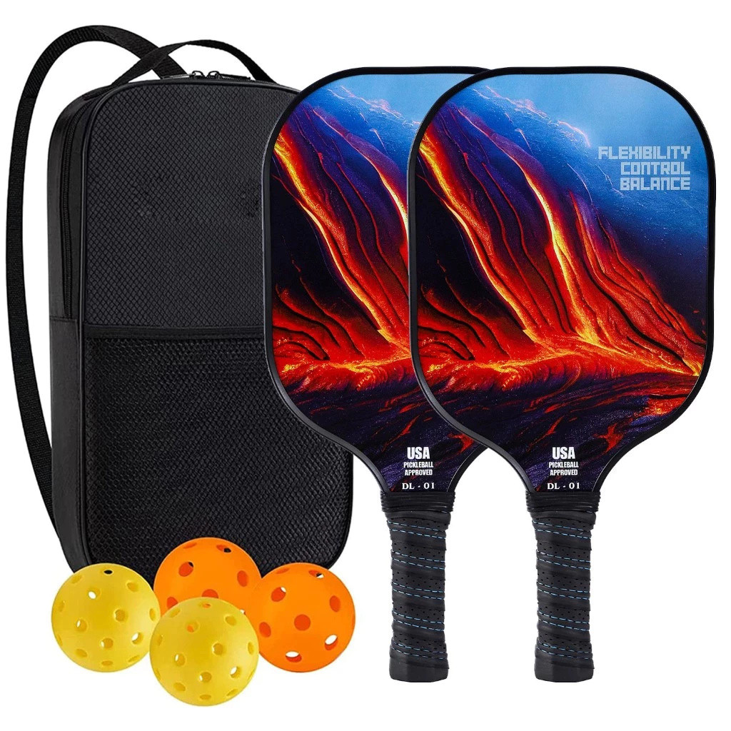 Combo of 2 Ultralight Pickleball Rackets with 11mm Meteor Fiberglass ...