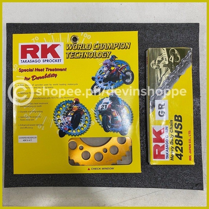 RK Sprocket Chain Set Sniper Mx 150 Gold | Shopee Philippines