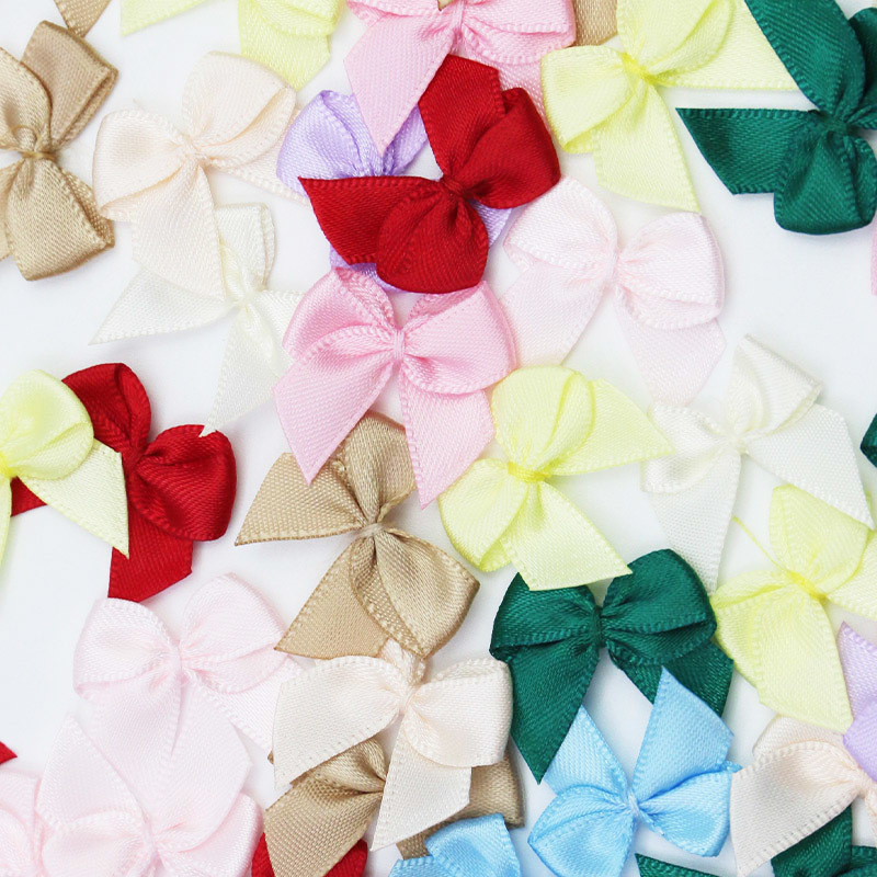 (50pcs/pack) 25mm Mix Small Satin Ribbon Bows Handmade Christmas Bow ...