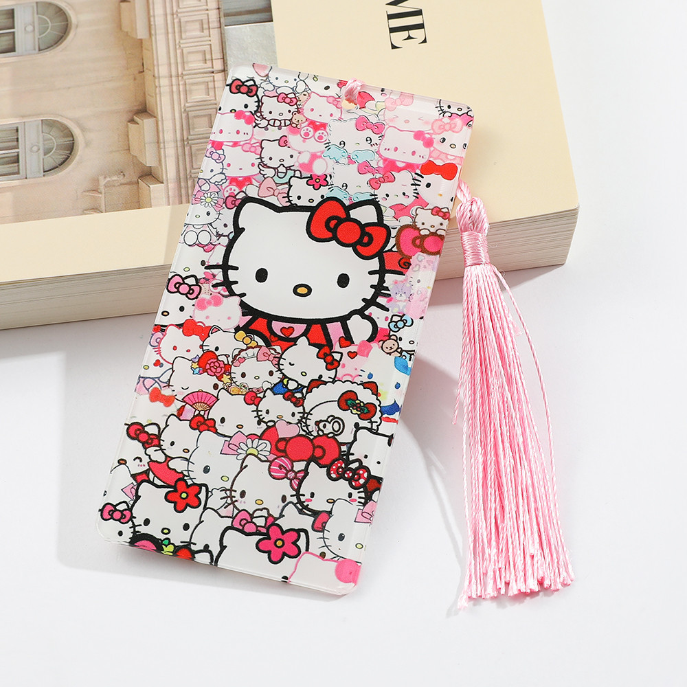 Acrylic Sanrio HelloKitty Cinnamoroll Bookmark Cartoon Melody Pochacco ...