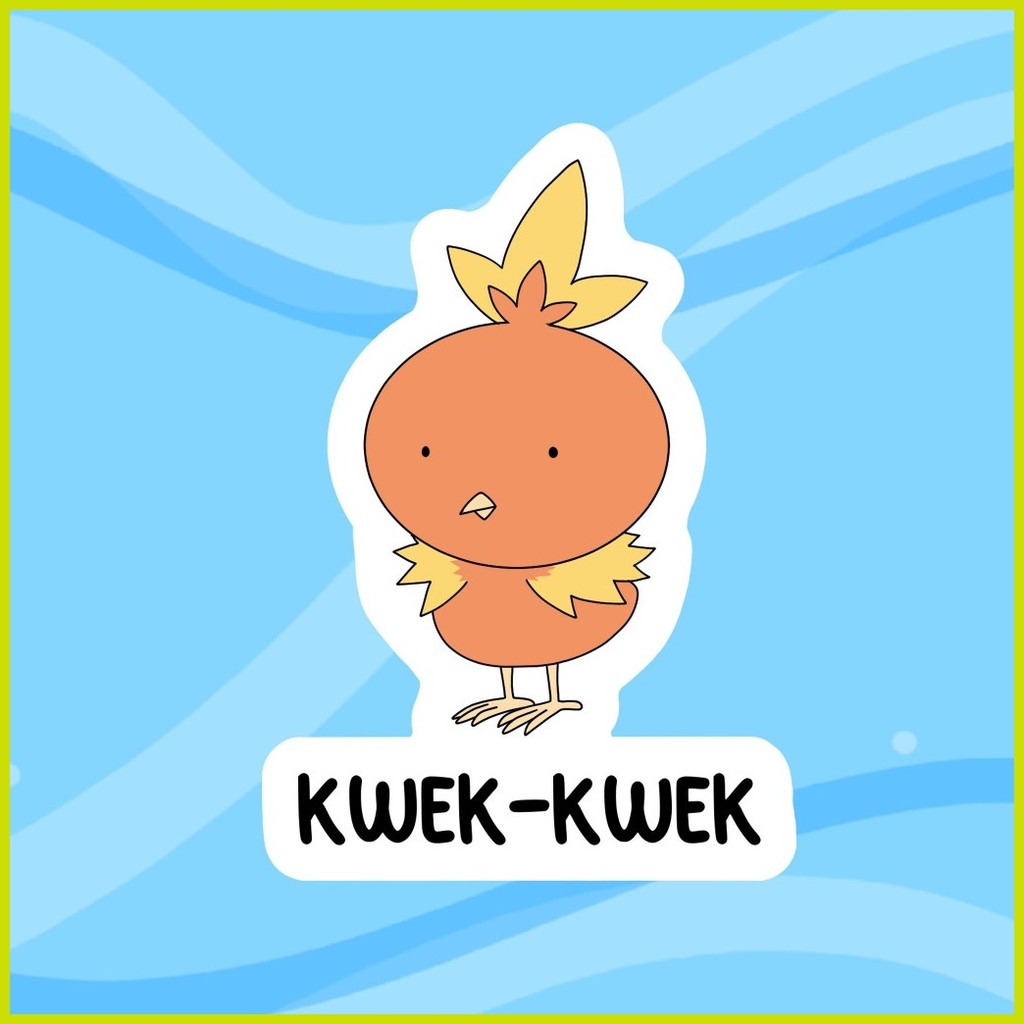 SSKAIT Waterproof funny pokemon mood die cut sticker - Kwek kwek ...
