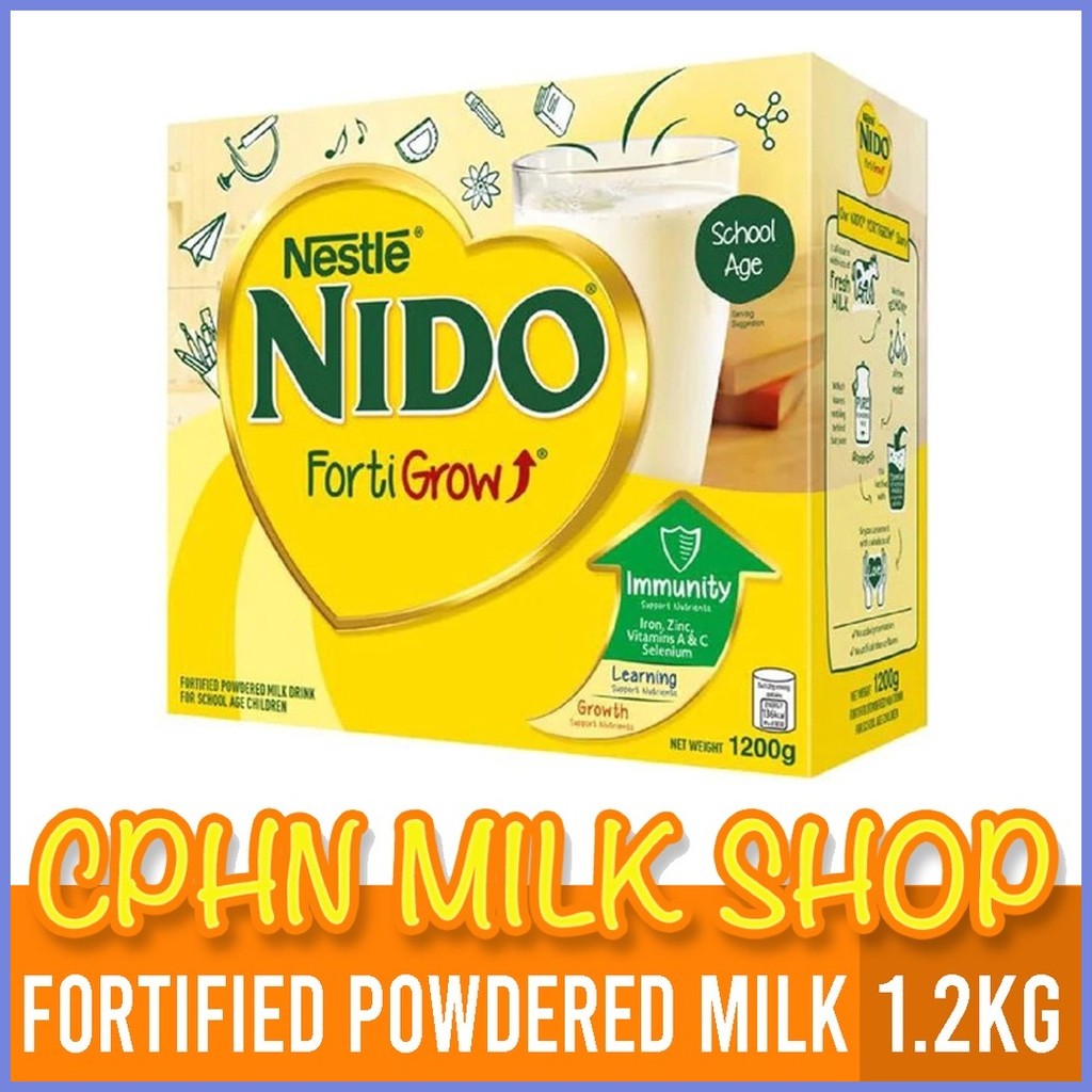 【Ready stock】 NIDO FORTIGROW 1.2kg Fortified Powdered Milk Drink ...