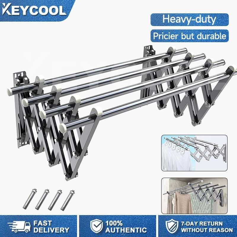 KEYCOOL Sampayan Ng Damit Stainless Steel Heavy Duty Clothes Hanging ...