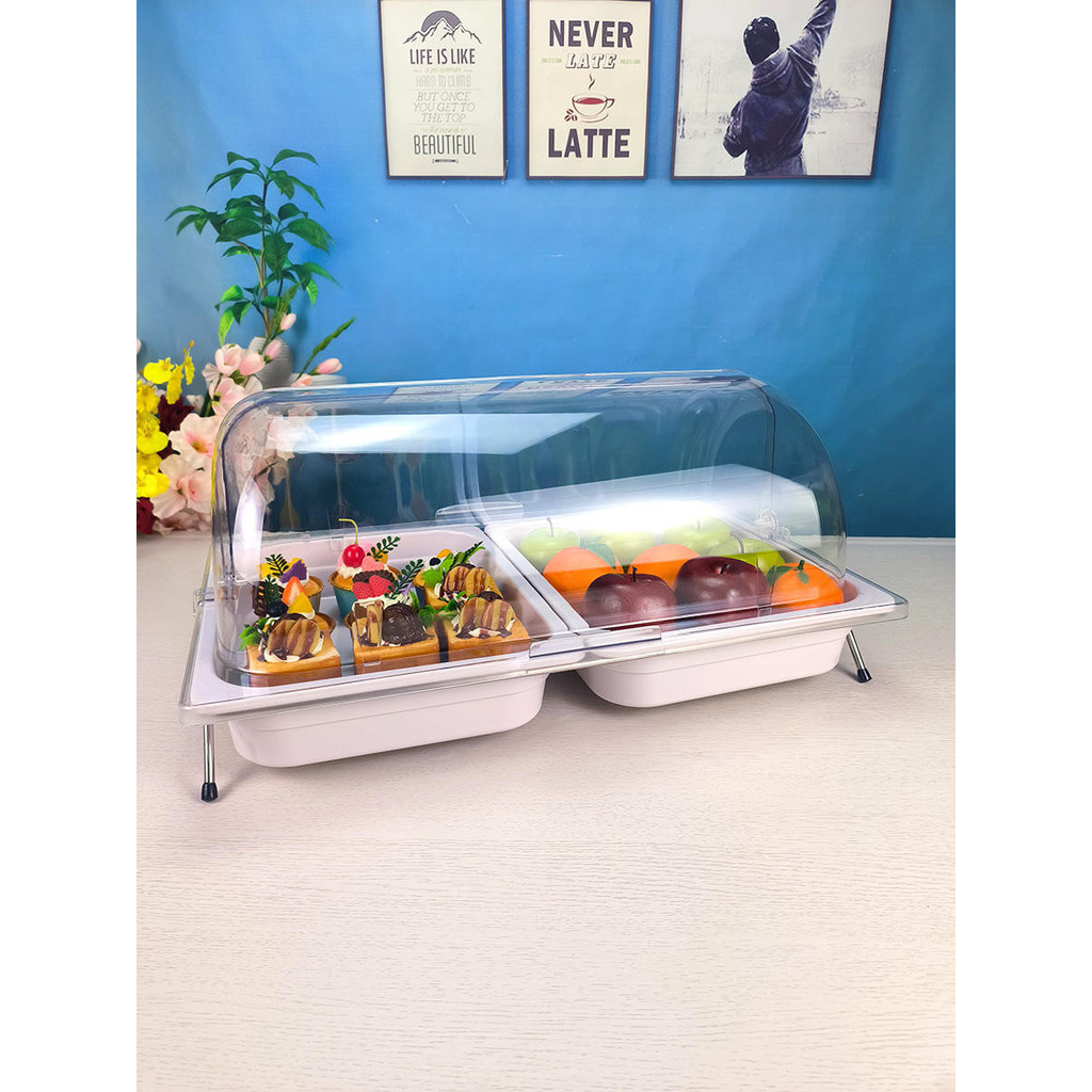 Buffet Food Display Plate Dessert Tray Melamine Cooked Vegetables Plate ...