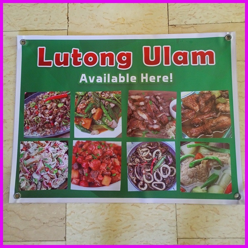 ♎ ឈ Lutong Bahay Ulam Tarpaulin Banner Signage FREE Eyelets Carinderia ...