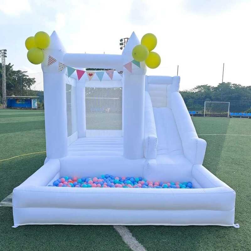 Portable FT Oxford White Iatable Bounce Jumping Water Slide Bouncy ...