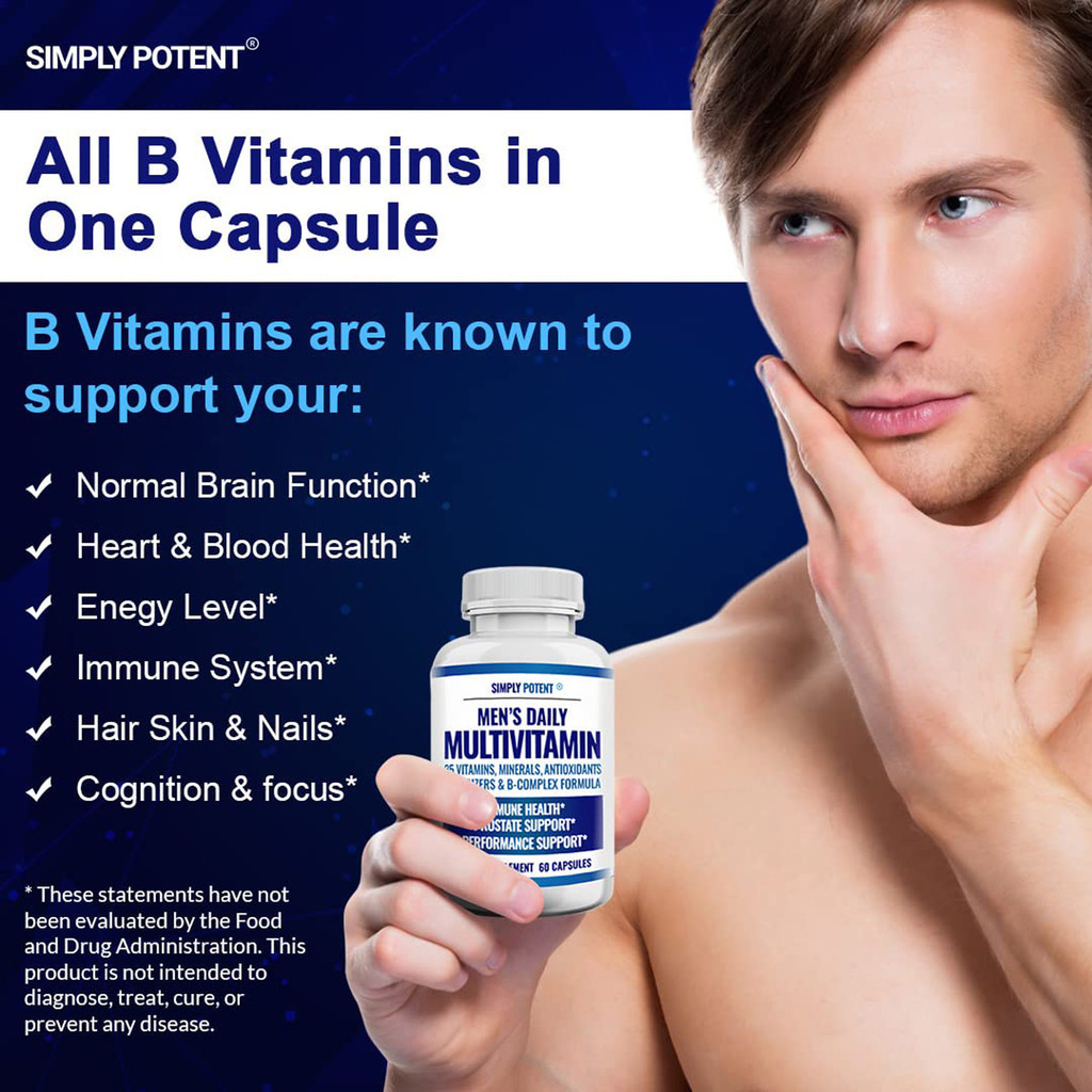 Simply Potent Vitamin and Mineral Complex Capsules with Spirulina ...