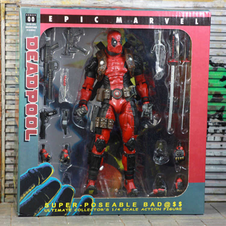 NECA Marvel W Avengers X-Men Deadpool DP 8-Inch Mobile Puppet Model ...