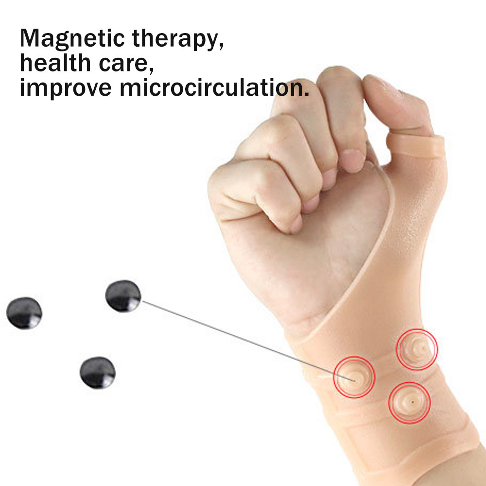 1Pcs Magnetic Silicone Gel Wrist Brace Glove Support Protect Working ...