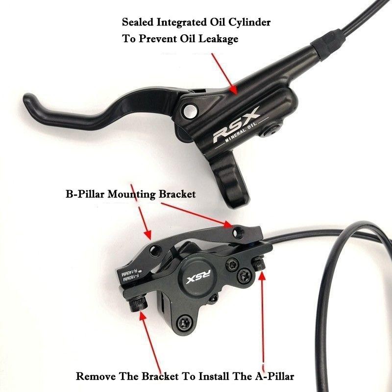 RSX mountain bike oil disc hydraulic brake kit disc brake kit with disc ...