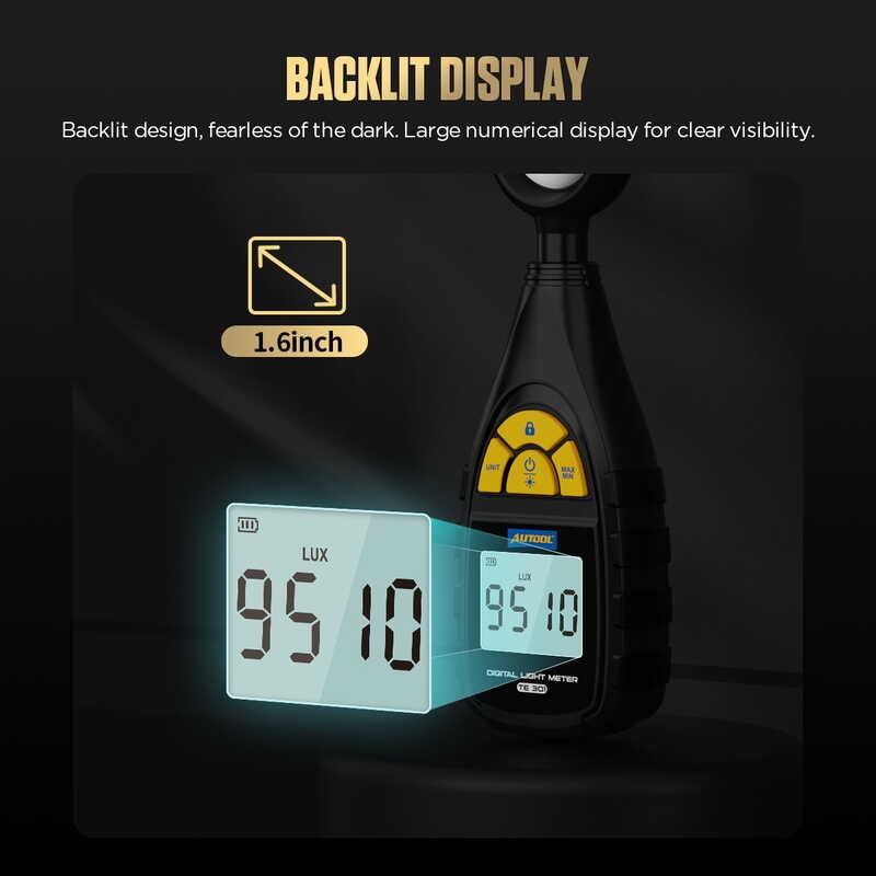 Te301 AUTOOL Mini Digital Professional Ometer 200000 20000Fc ...