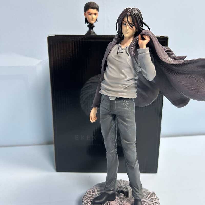 SK 28Cm Anime Attack Sa Titan Eren Jaeger Standing Suit Dress Up ...