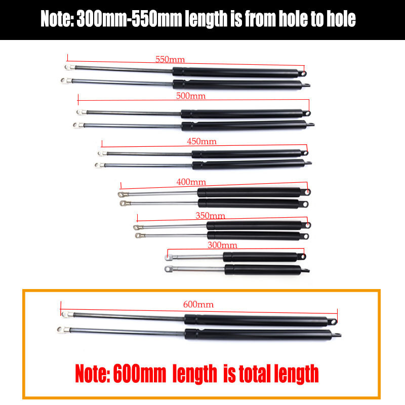 2PCS 300-600mm 600N Car Struts Bonnet Hood Rear Trunk Tailgate Boot ...