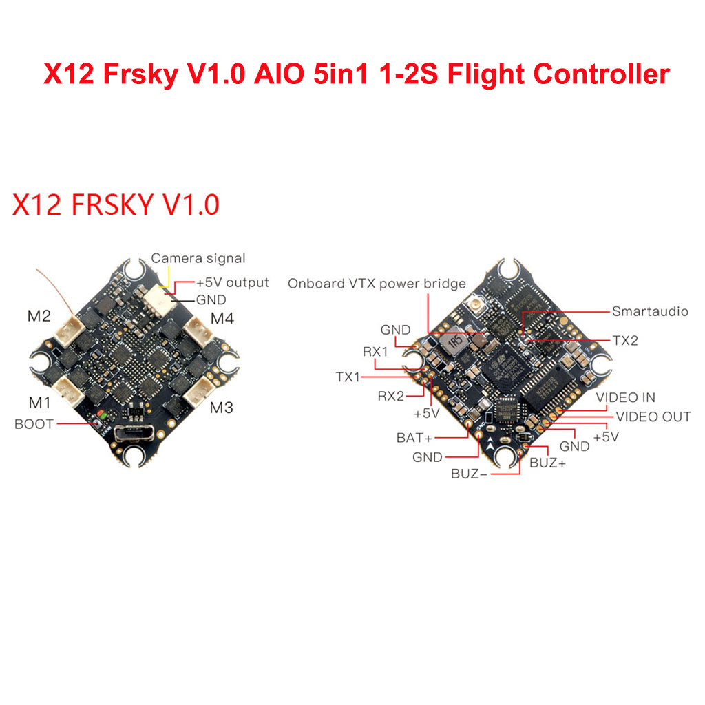 HappyModel X12 ELRS Pro V1.1 5in1 AIO Flight Controller Built-in 2.4G ELRS OPENVTX 400mW 1-2S ...