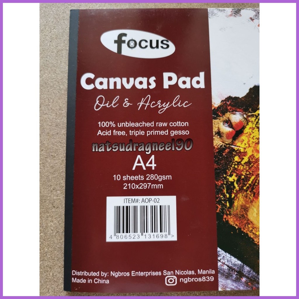 ♂ Focus [A4 Size] 280gsm Canvas Pad (10 Sheets/Pad) | Shopee Philippines
