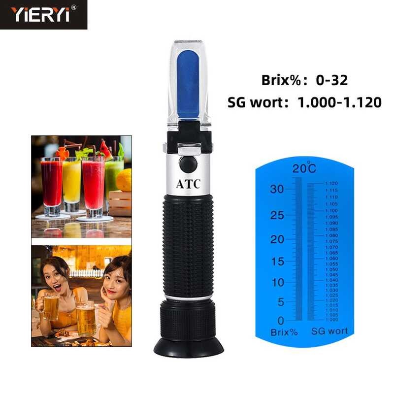 Beer yieryi Wort Wine Refractometer Brewing refractometer Dual Scale ...
