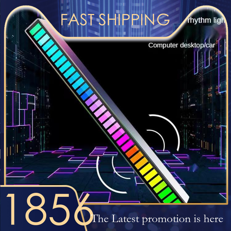 (Usb Plug ) 32 Bit MIC Sound Control Level Indicator Colorful LED Music ...