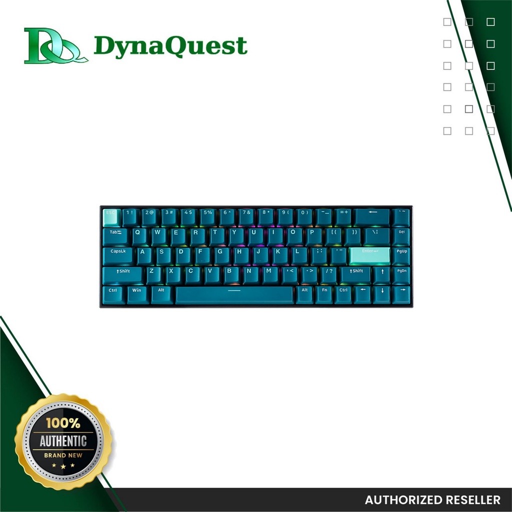 Tecware B68+ TKL Black Teal BT Wireless Mech Keyboard Gateron Yellow ...