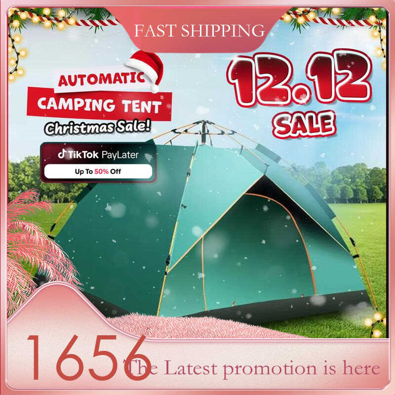 Automatic Spring-Loaded Tent Quick Setup Semi-Rainproof Design Ideal ...