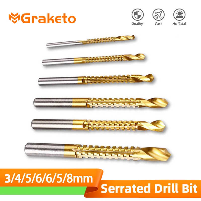6Pcs 3 03 Sawtooth Bit Pulg Groove Opening Slotted Pulled Cutting ...