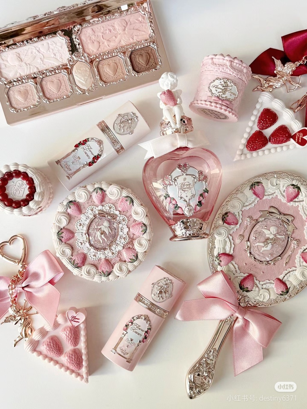 New FLOWER KNOWS New Strawberry Cupid Powder Whitening Makeup Long ...