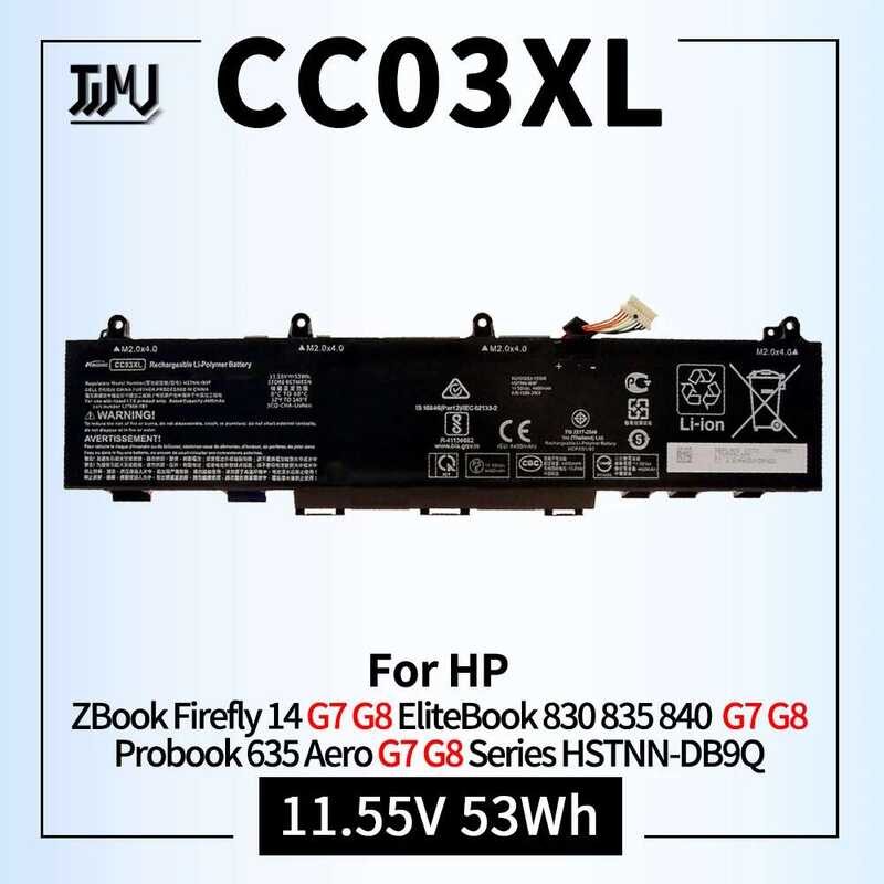 1 Cc03xl 1 Battery For HP Zbook Firefly 14 G7 G8 Elitebook 830 835 840 ...