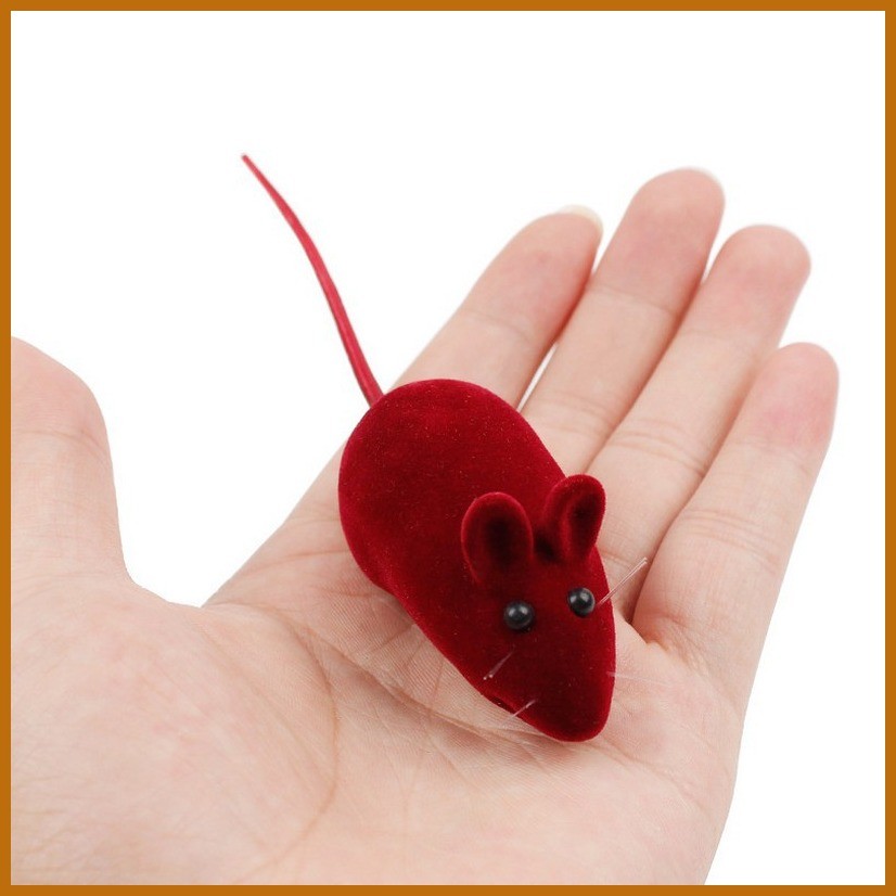 ⚠️ ∫ ☜ 12set 4pcs Pet Cat Toys Cute Faux Mouse Squeak Sound Mini Mice ...