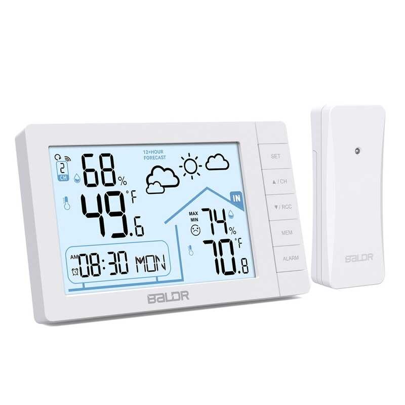 Baldr Wireless Weather Station Digital DCF Wall Table Atomic Alarm ...