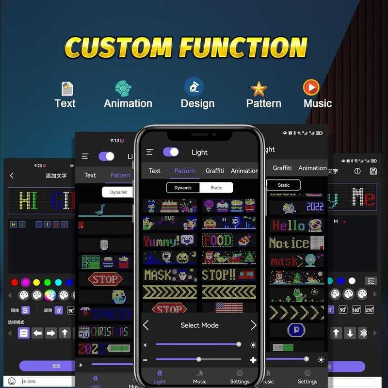 Matrix Air Pixel Panel DIY Pattern LED Module USB Flexible Animation ...