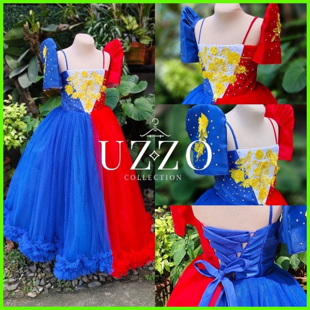 HABLON Philippine Flag Inspired Filipiniana Costume United Nations ...