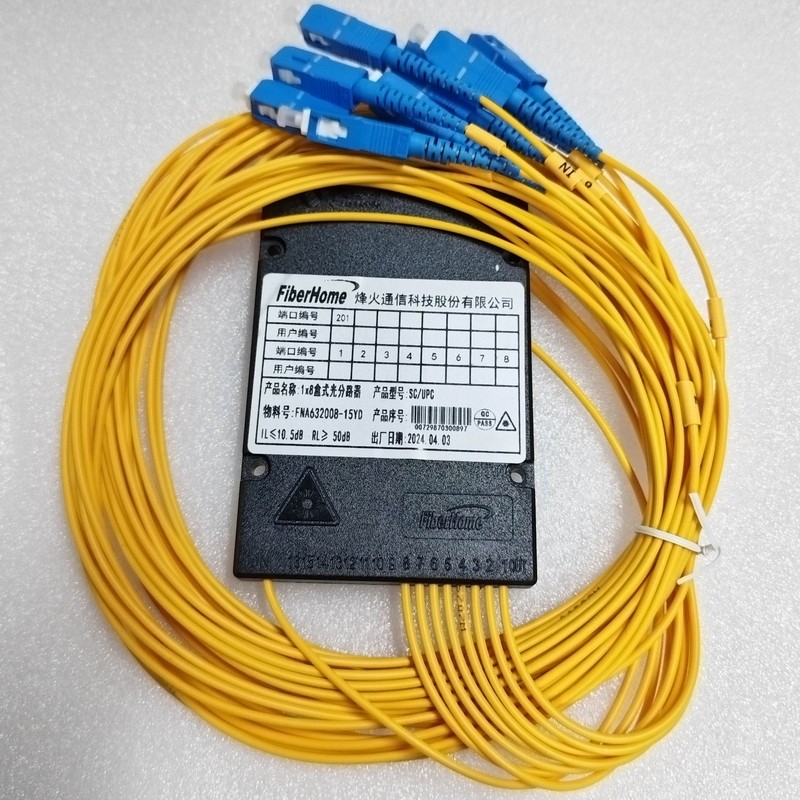 Fiberhome 1:8 FTTH Fiber Optical Splitter Cable SC UPC PLC Fiber ...