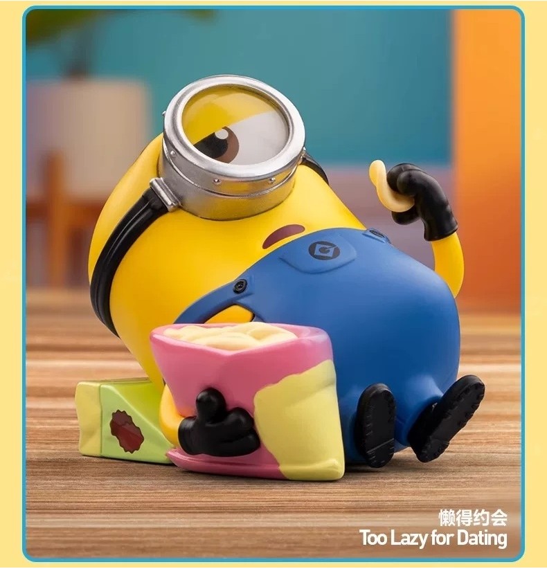 POPMART Minions Lazy every day Series Blind Box Cute Figures Pop Mart ...