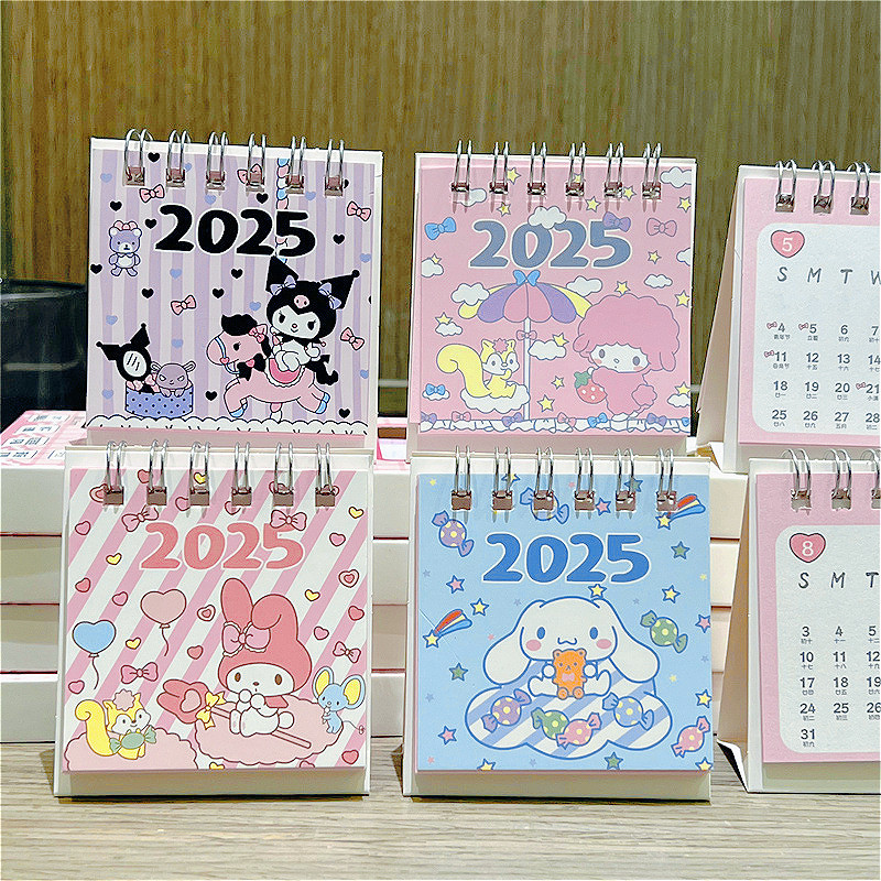 Sanrio Calendar Cartoon 2025 Calendars Desktop Ornaments Sanrio Desk ...