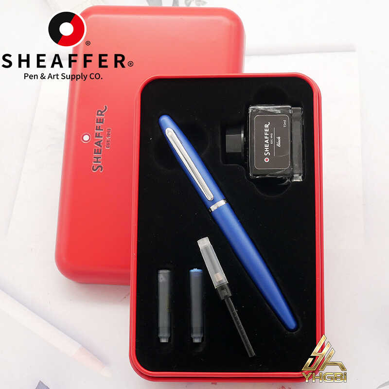SHEAFFER 6 88G Fountain Metal Brass Barrel Bottle Ink Filler Gift Set ...