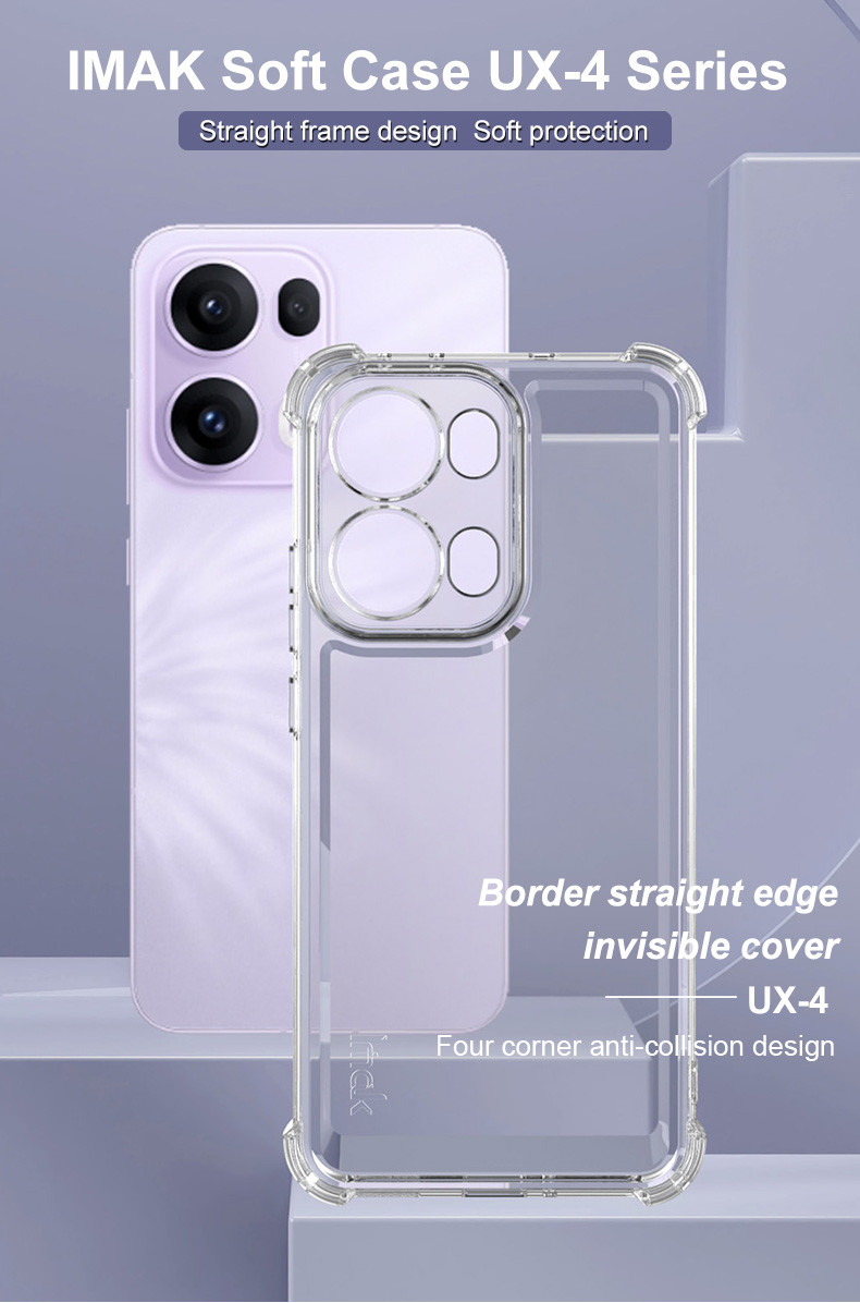 For Reno 13 Case IMAK UX-4 Series Straight Frame Soft Cover for OPPO Reno13 Pro 5G | Shopee ...