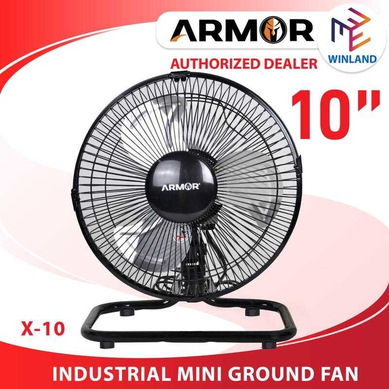 Armor ni Winland Mini Electric Industrial Ground Fan w/ Oscillating X ...