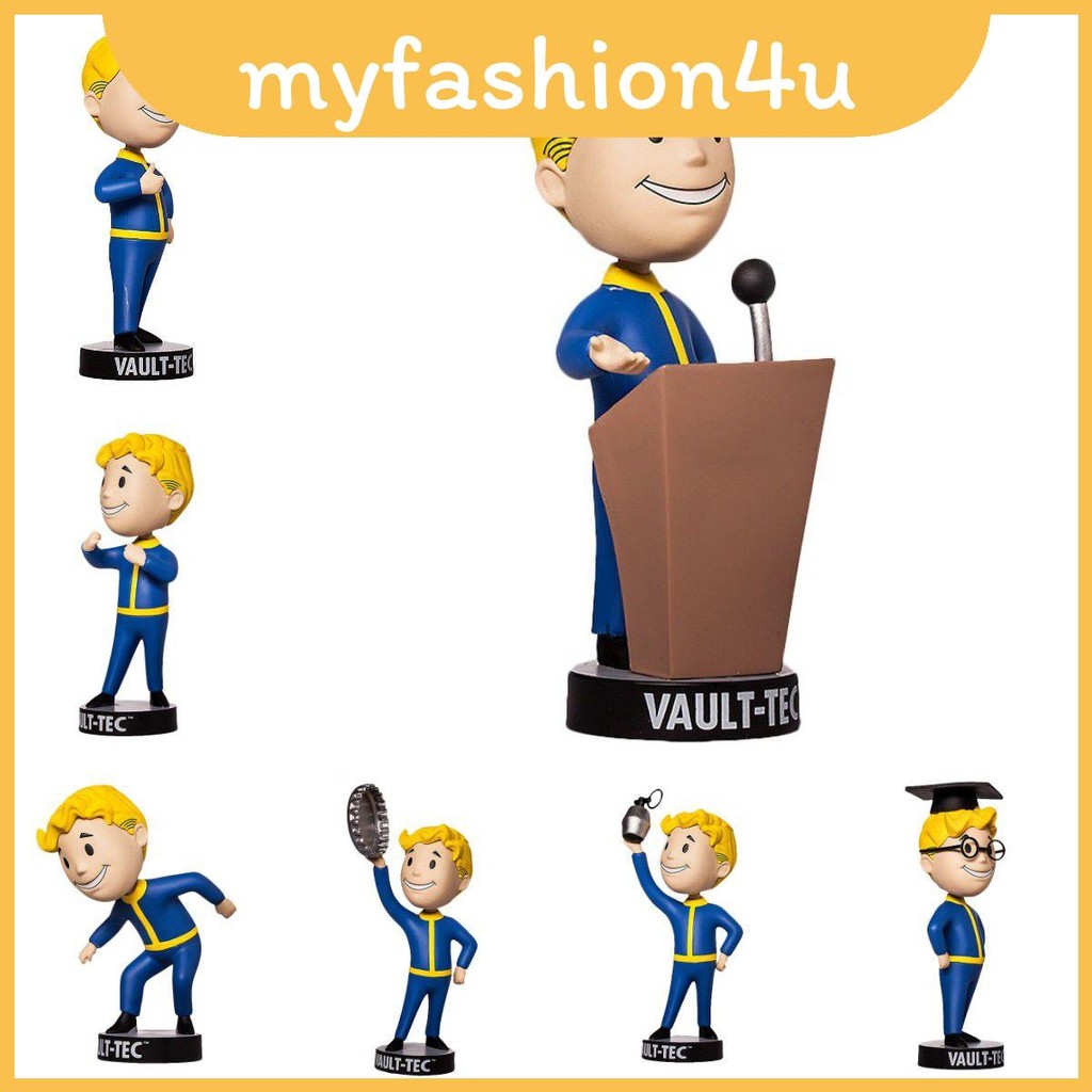 4 Fallout Charming Vault Boy Bobblehead With Exquisite Details Desk ...