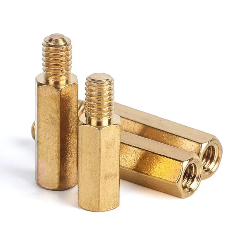 M3 Single Head Hexagonal Brass Column Circular Hollow Isolation Column ...