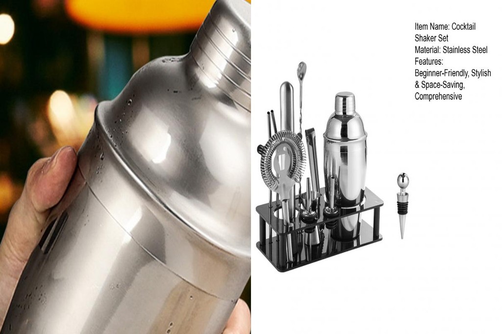 SFH- Mixology Bartender Kit Cocktail Mixing Set with Rack Cocktail ...
