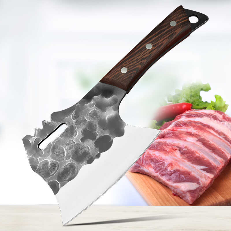 Chef Chop Professional Big Bone Utility Wood Handle Stainless Steel ...