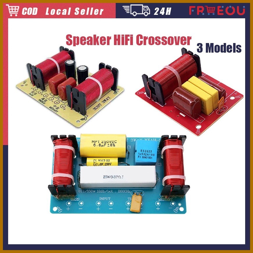 3 Way Speaker Crossover DIY Circuit Treble Midrange Bass Frequency Divider Kit Stage Stage ...