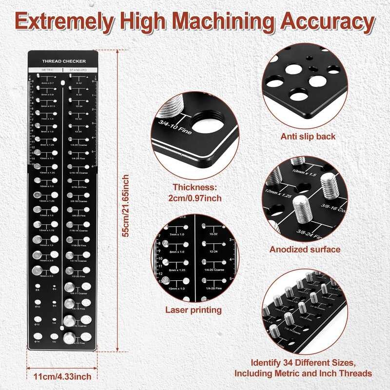 Ng Magagay Carbon Stee Thread Identifier Gauge Standard At Metric Size ...