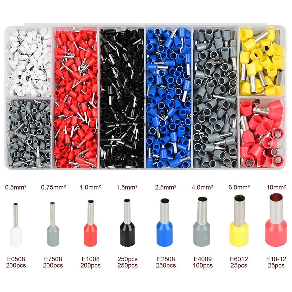 280pcs Terminal Lugs Assorted Crimp Spade Terminal Wire Flat Female and Male Insulated ...