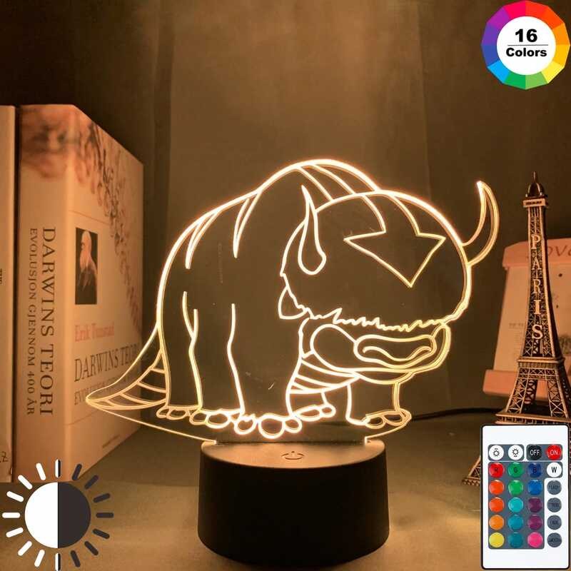 3D Acrylic Lamp Avatar Huling Airbender Nightlight Para Sa Mga Bata ...