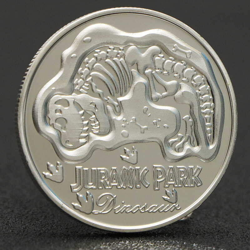 Jurassic Park Dinosaur Silver Plated Commemorative Coin Collection ...
