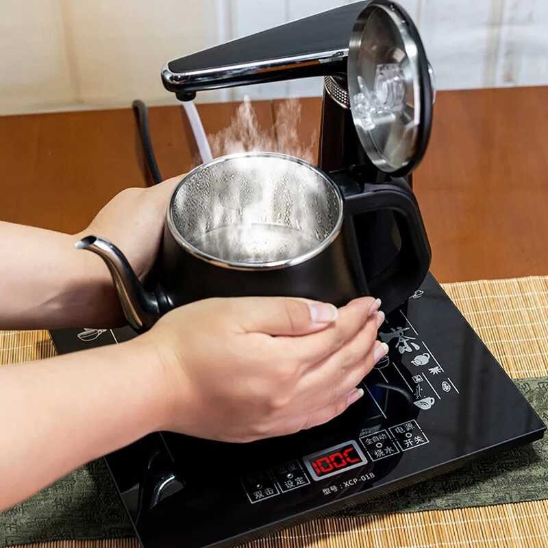 Fully Electric Automatic Teapot Set 1L Stainless Steel Safety Auto-Off ...