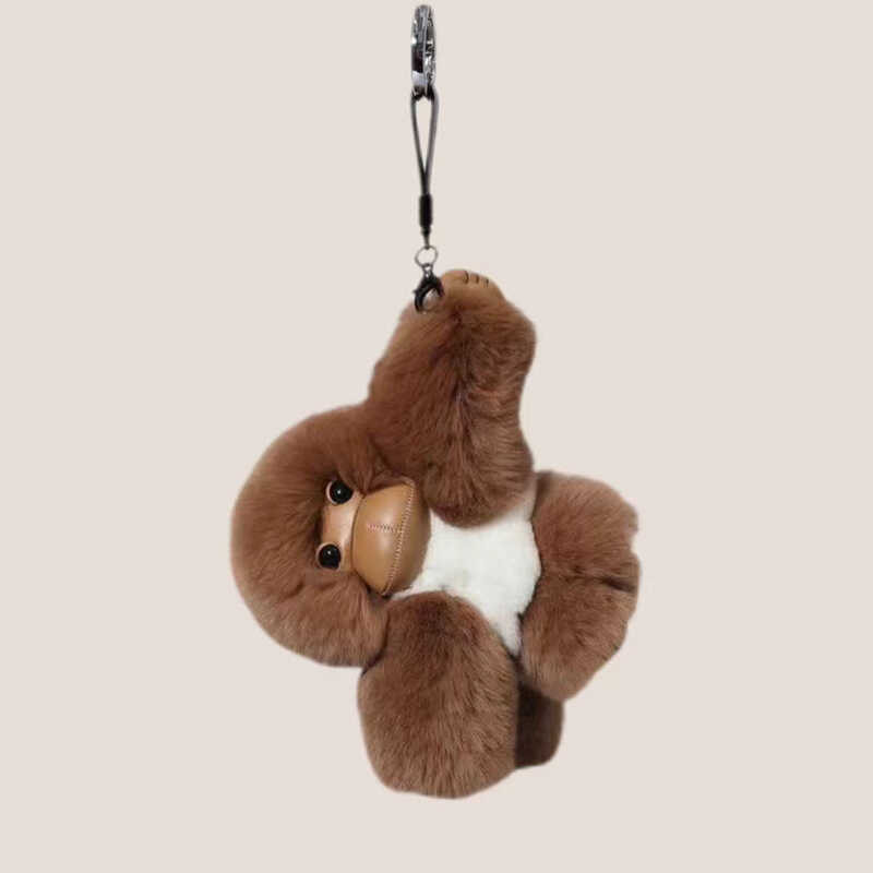 Otter 2 ☆ Rabbit Hair Pendant Cute Little Monkey Long Arm Jewelry Plush ...