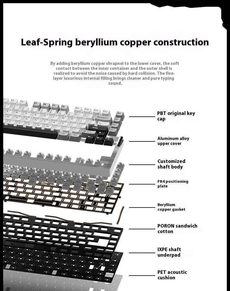 Weikav Stars 75 customized mechanical keyboard finished metal CNC ...