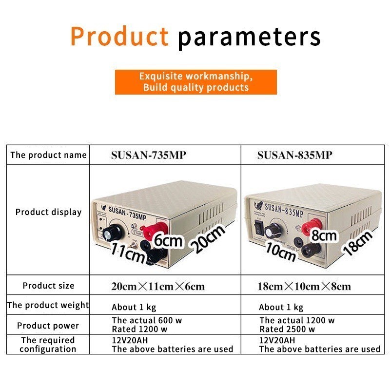 SUSAN 735 Inverter UItrasonic Fishing Machine 12V High-power Outdoor ...